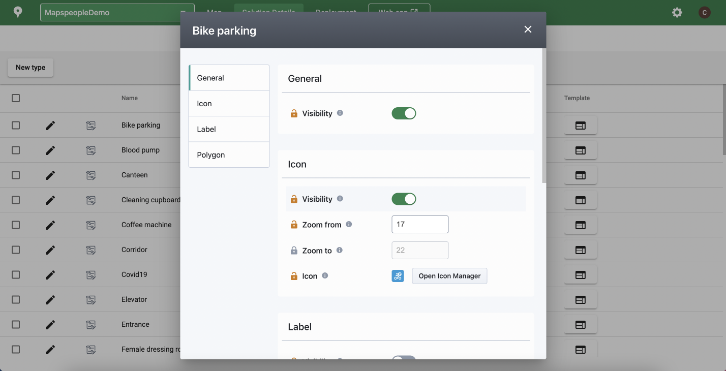 MapsIndoors CMS Tutorial - Managing Location Types